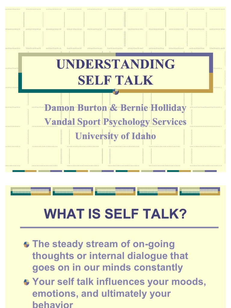 Self Talk Presentation Download Free Pdf Thought Motivation