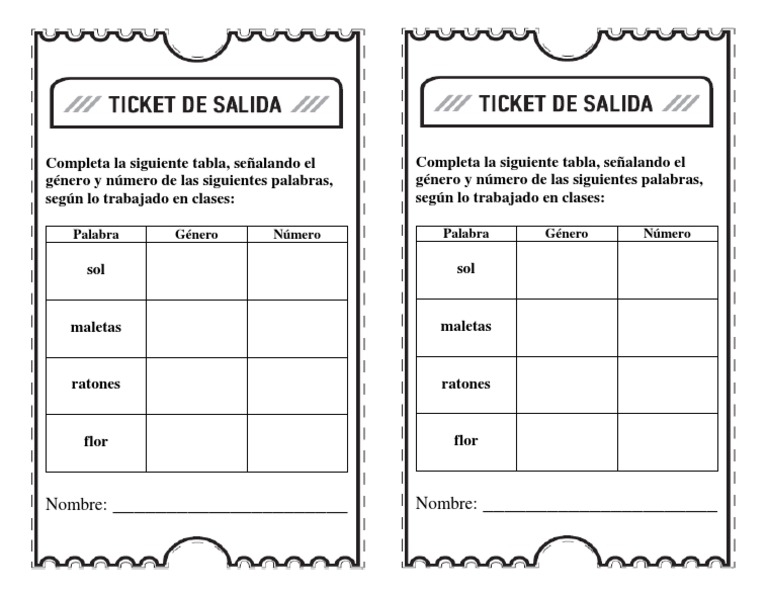 Ticket de Salida | PDF