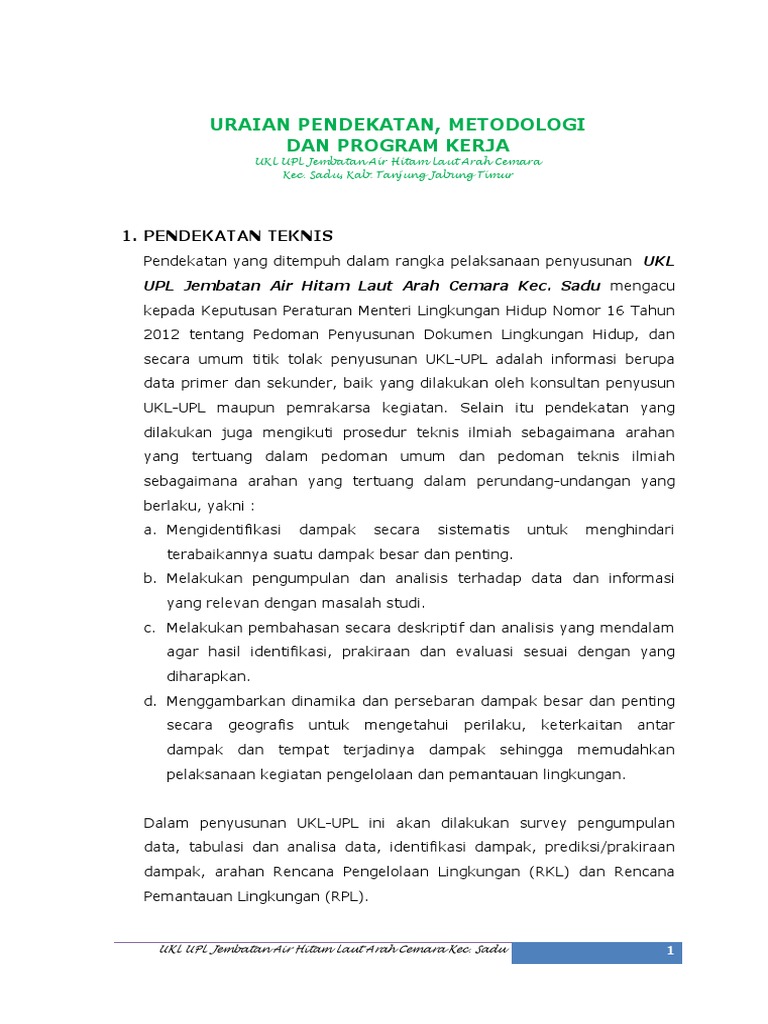 Metodologi UKL-UPL | PDF