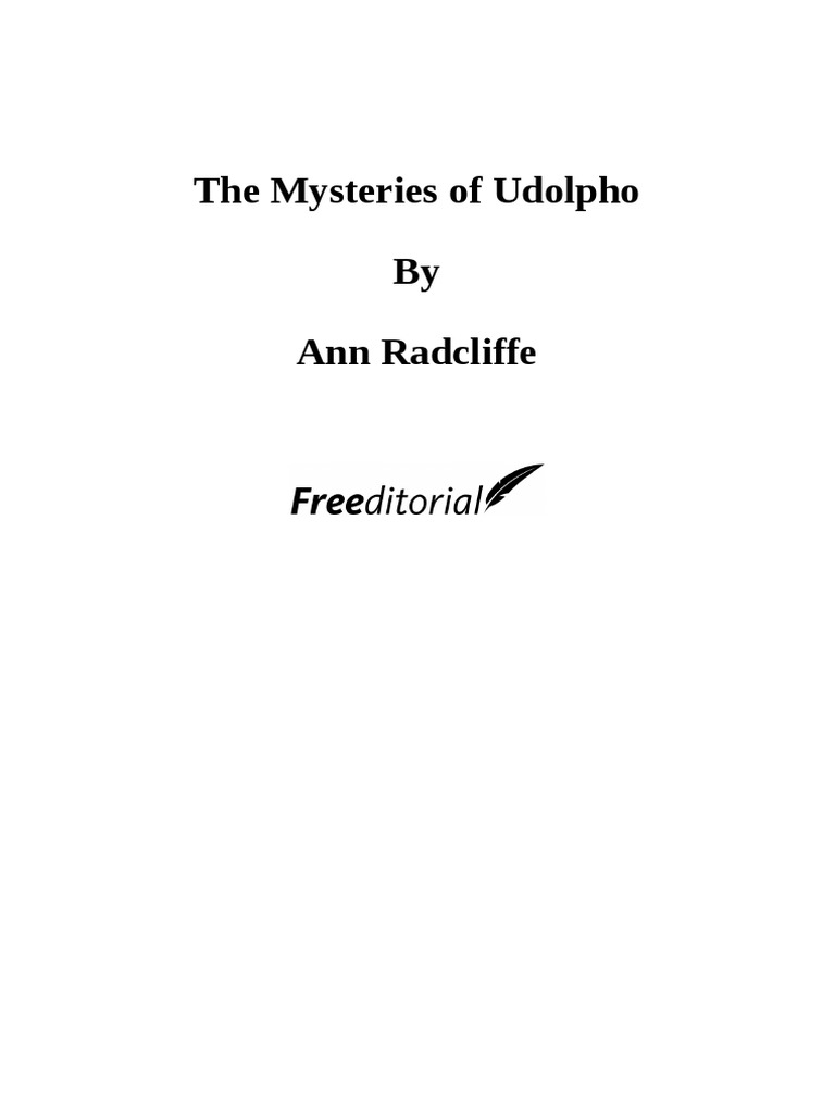 The Mysteries of Udolpho | Download Free PDF | Hope | The Mysteries Of ...