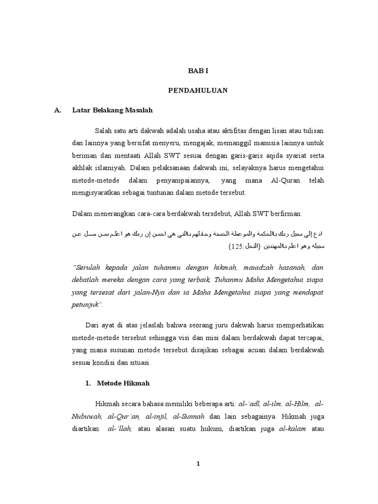 Bab 1 Mini Riset | PDF