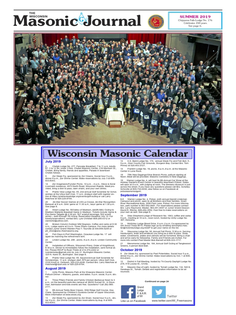 WMJ Summer 2019 PDF | Descargar gratis PDF | Freemasonry | Masonic Lodge