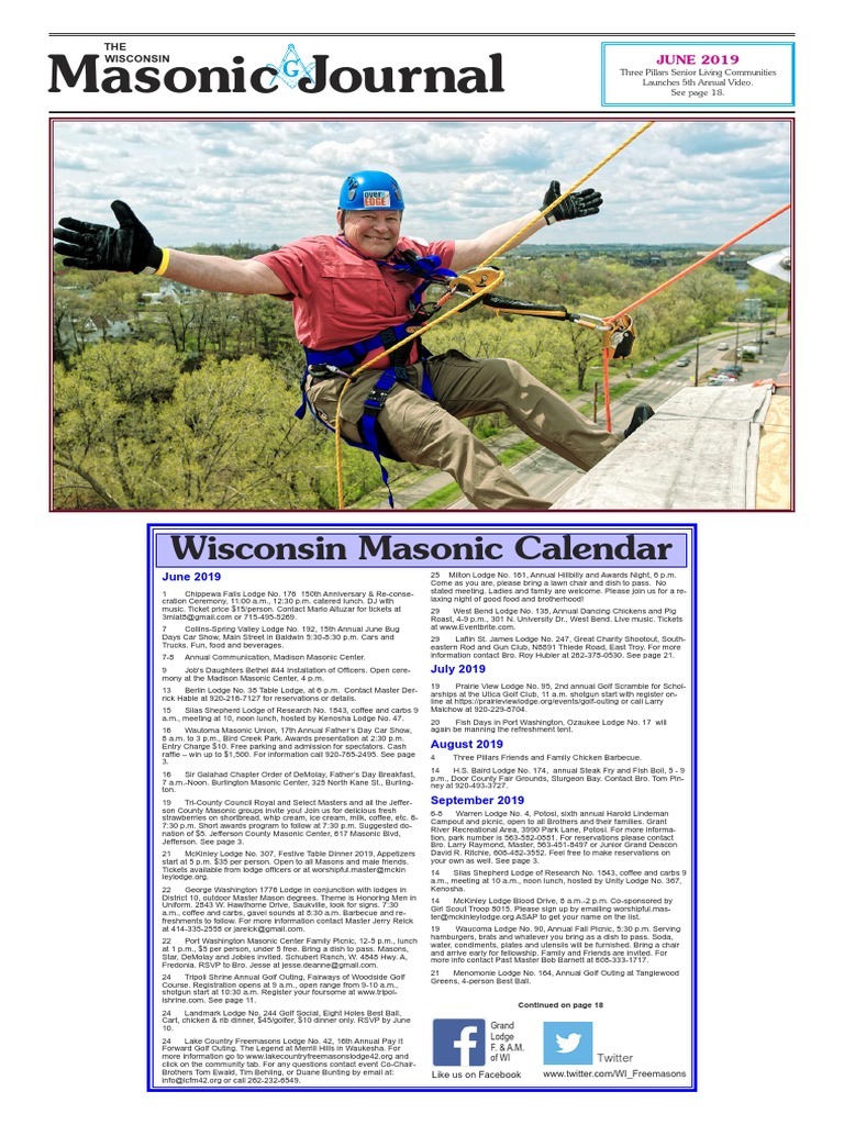 WMJ June 2019 | PDF | Freemasonry | Masonic Lodge