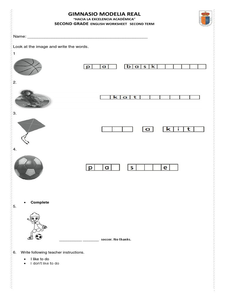 Worksheet 2 Second Term Pdf