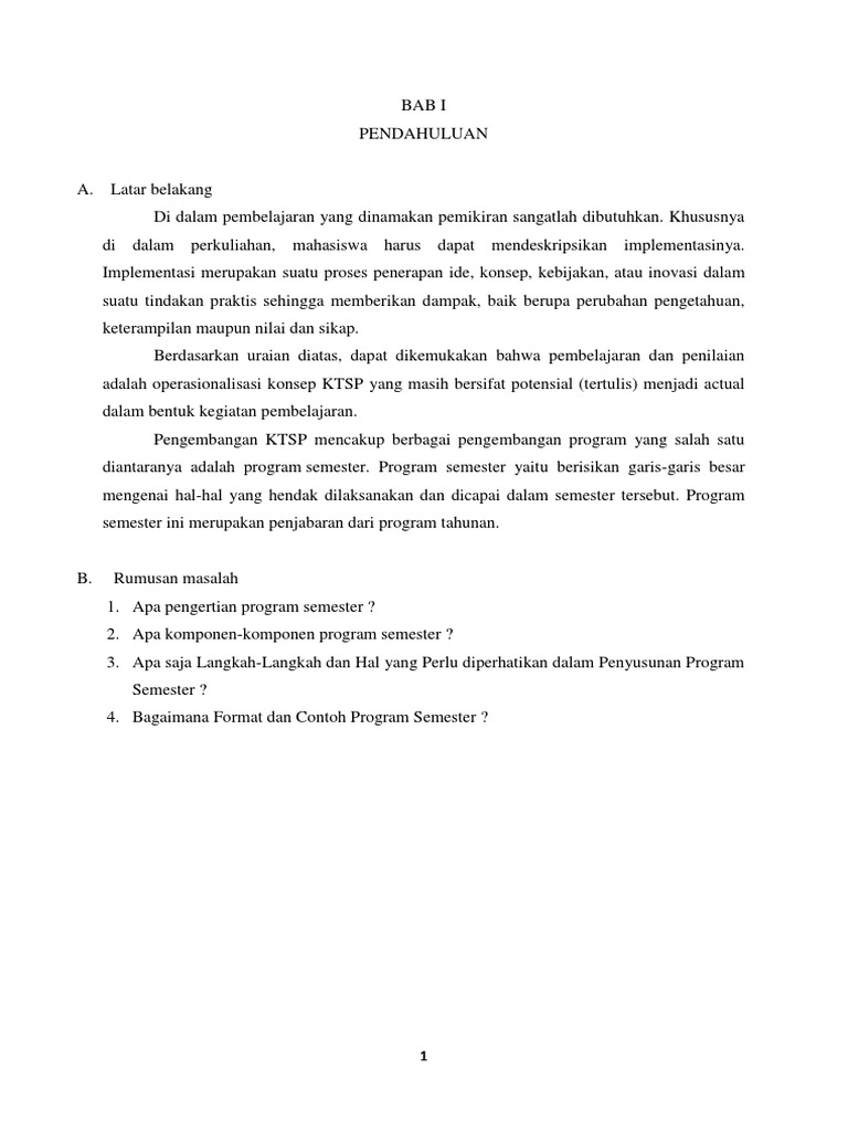 Program Semester (Promes) | PDF