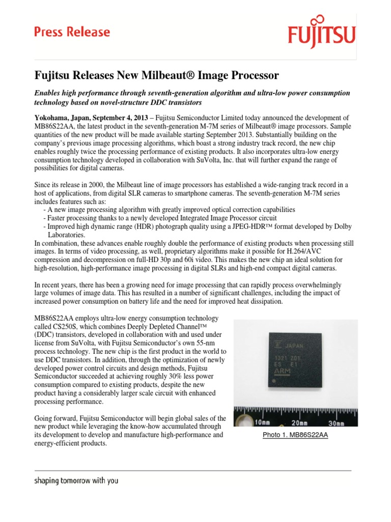 Fujitsu Milbeaut - Own 55nm Process Technology | Download Free PDF ...