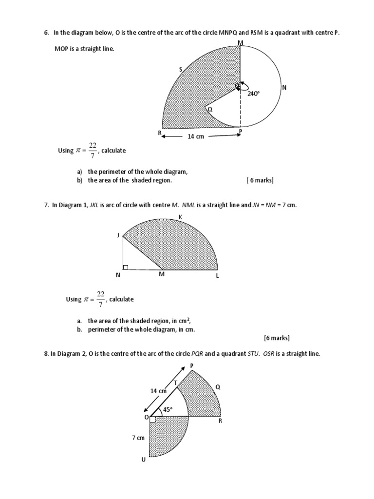 Perimeter & Luas Sektor | PDF | Distance | Elementary Geometry