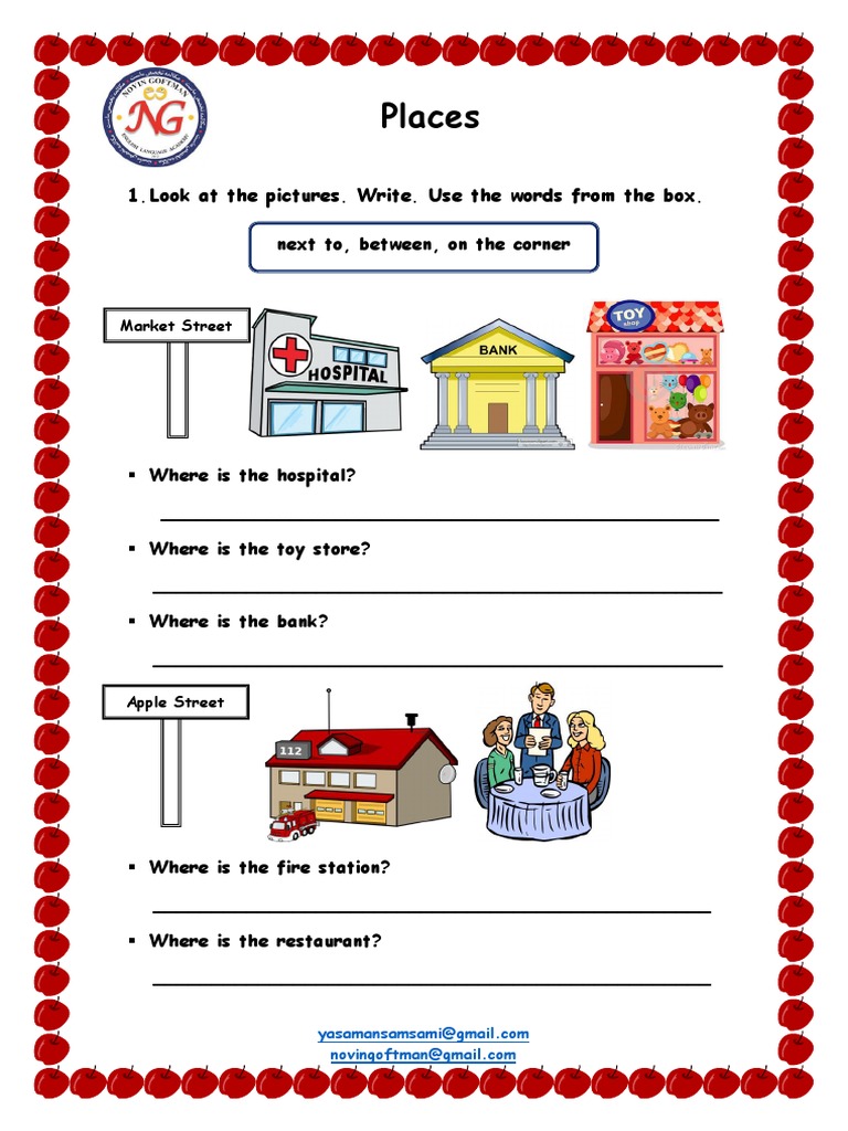 City Places Worksheet for Grade 3 | PDF | Games & Activities | Social ...