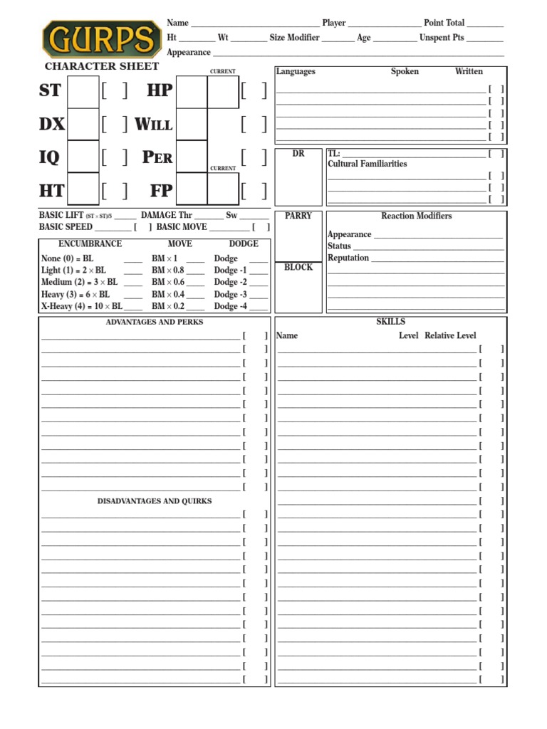 Character Sheet | PDF | Role Playing | Role Playing Games