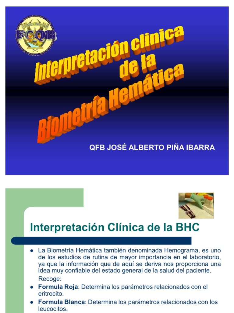 Interpretación de Biometría Hemática | PDF | Glóbulo rojo | Leucocito