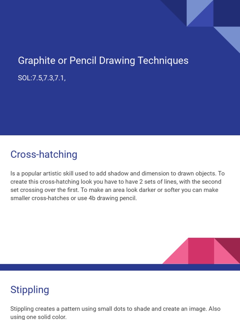 Graphite Drawing Techniques Explained | PDF | Teaching Methods ...