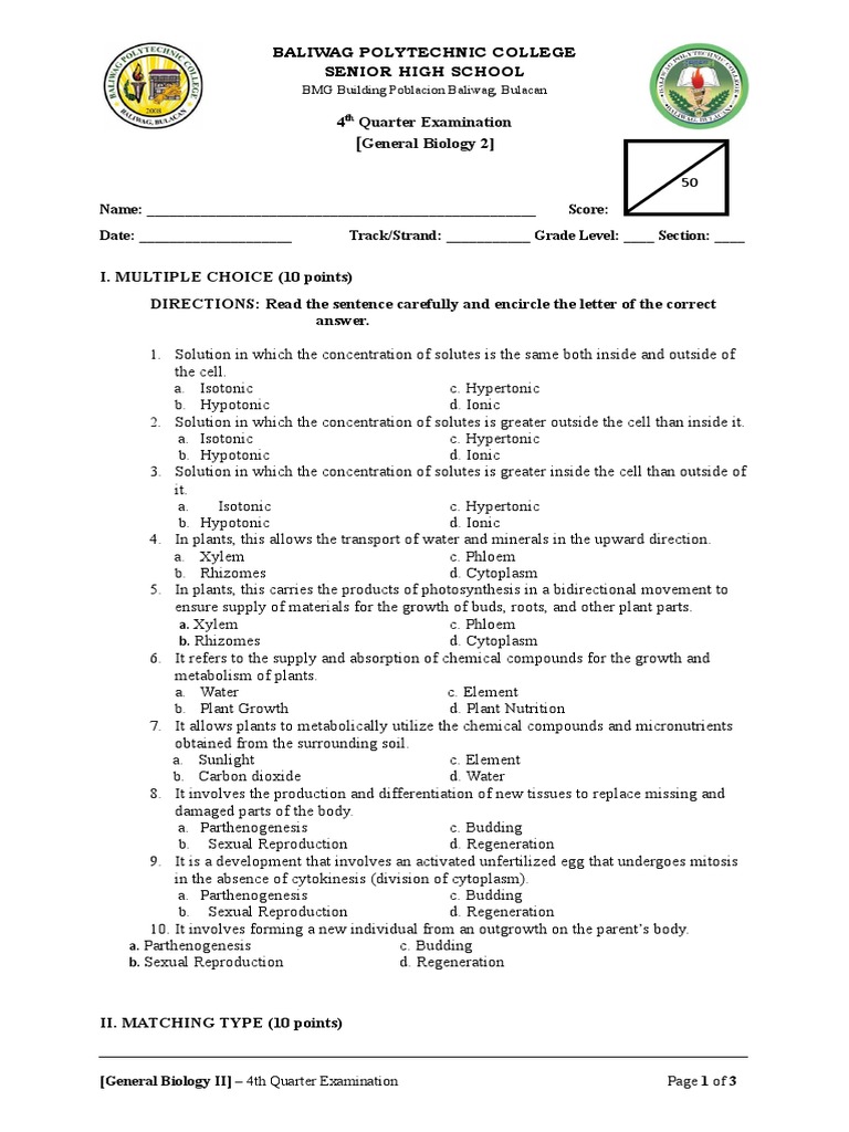 Gen Bio II | PDF | Reproduction | Male
