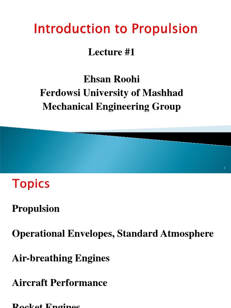 Introduction to Propulsion Systems | PDF | Jet Engine | Aerospace