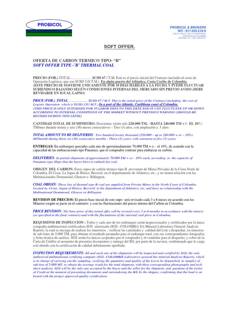 Modelo SCO Soft Corporate Offer PDF | PDF | Energía y recursos | Naturaleza
