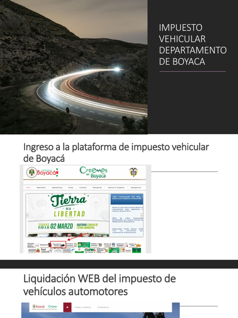Impuesto Vehicular Dpto Boyaca | PDF | Tecnología