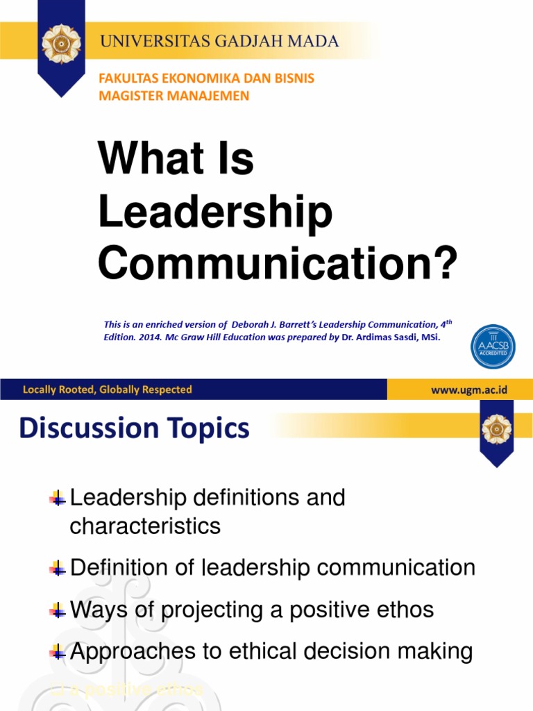 Leadership Communication Pdf Credibility Leadership
