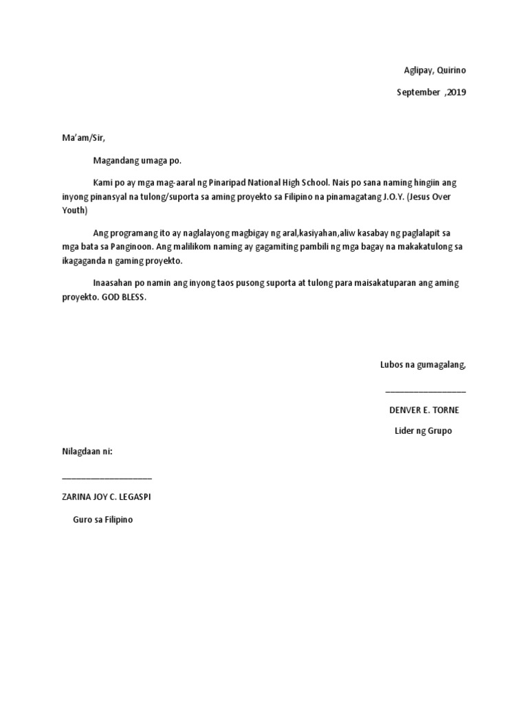 Solicitation Letter | PDF