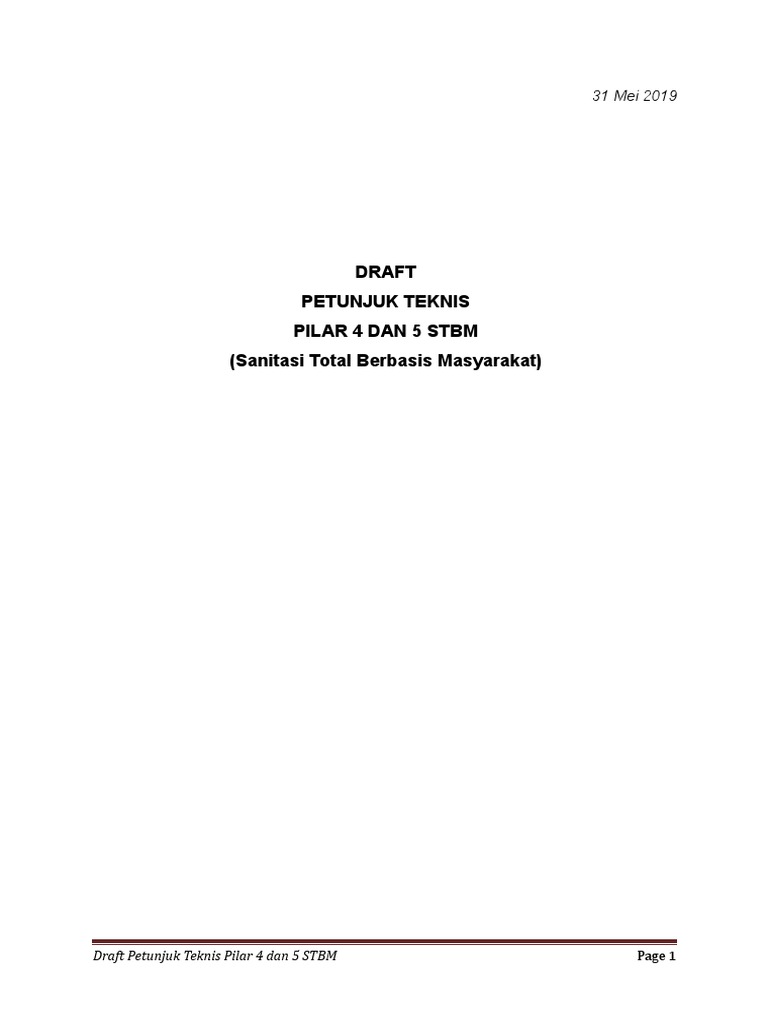 DRAFT JUKNIS PILAR 4,5 Sesuai Format Baru | PDF