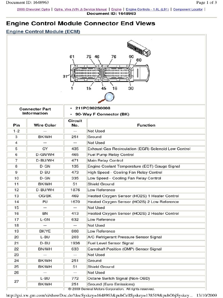 Optra Pinout PDF | PDF