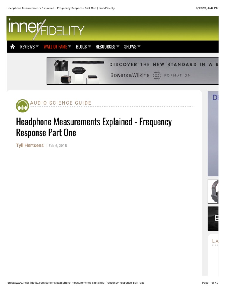Headphone Measurements Explained | PDF | Loudspeaker | Headphones