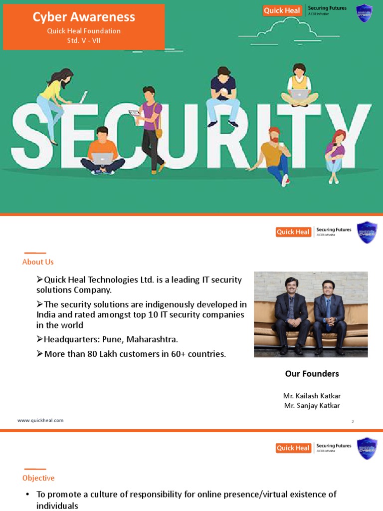 Cyber Awareness for Students: Quick Heal | PDF | Malware | Computer ...