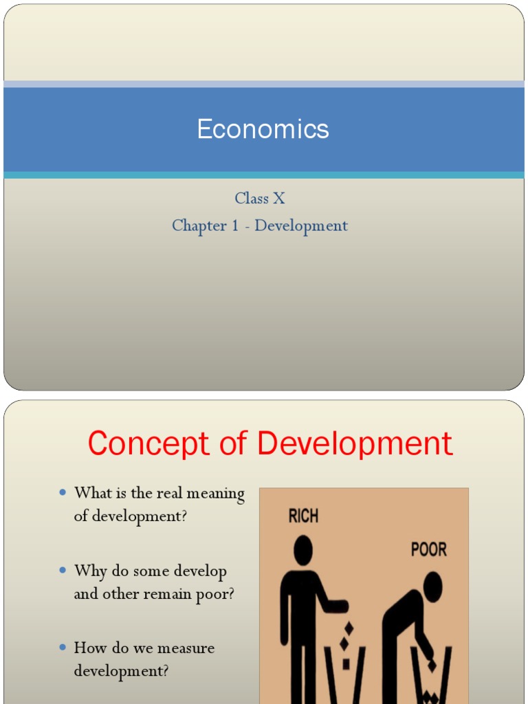Economics: Class X Chapter 1 - Development | PDF | Resource Depletion ...