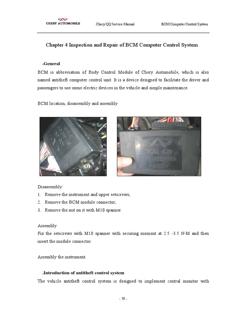 05 BCM Computer Control System PDF | PDF | Switch | Power Supply