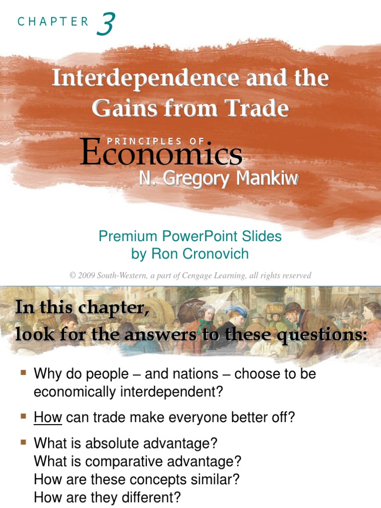 Interdependence and The Gains From Trade: Conomics | PDF | Comparative ...
