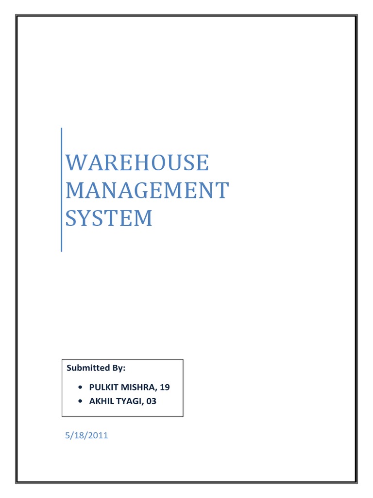 Warehouse Management System Overview | PDF | Warehouse | Workload