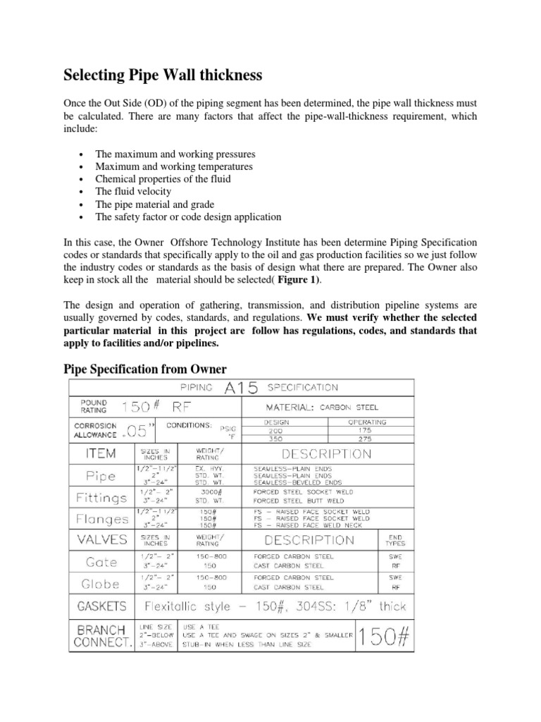 Thickness Calculation | PDF | Pipe (Fluid Conveyance) | Building Materials