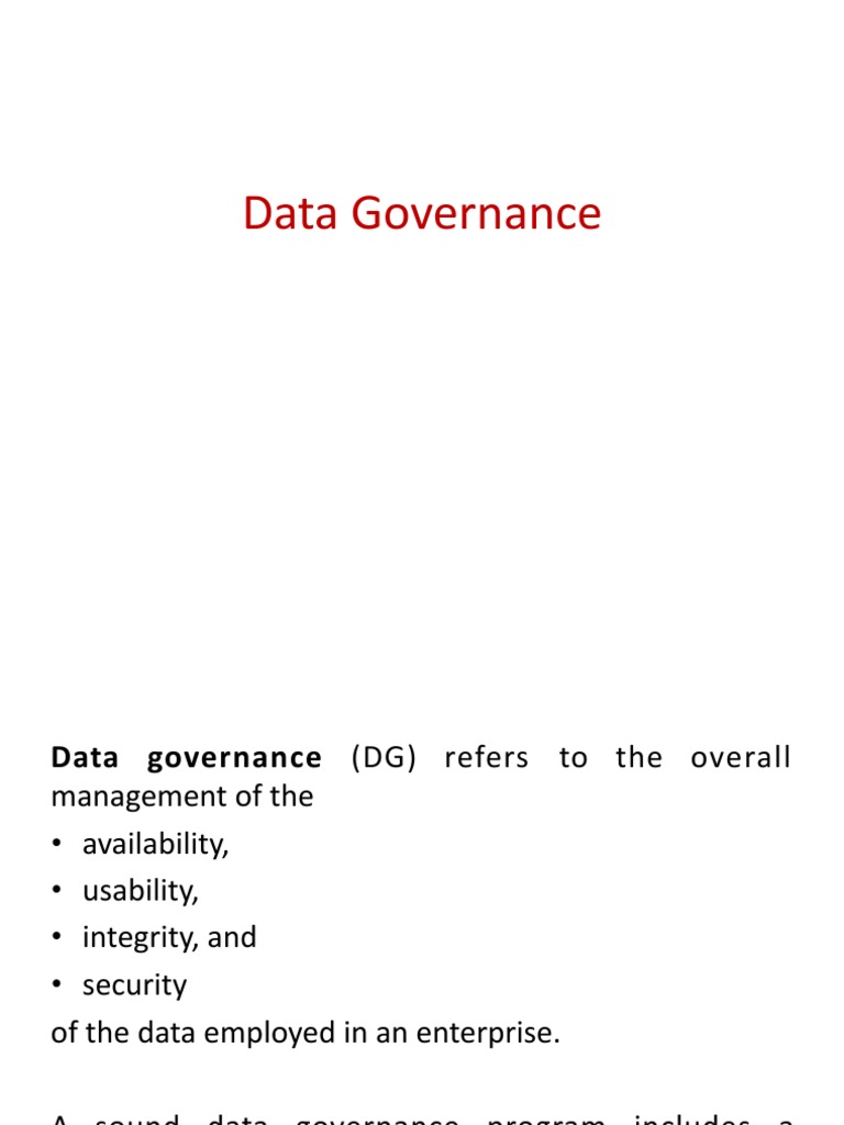 Data Governance | PDF | Data Quality | Governance