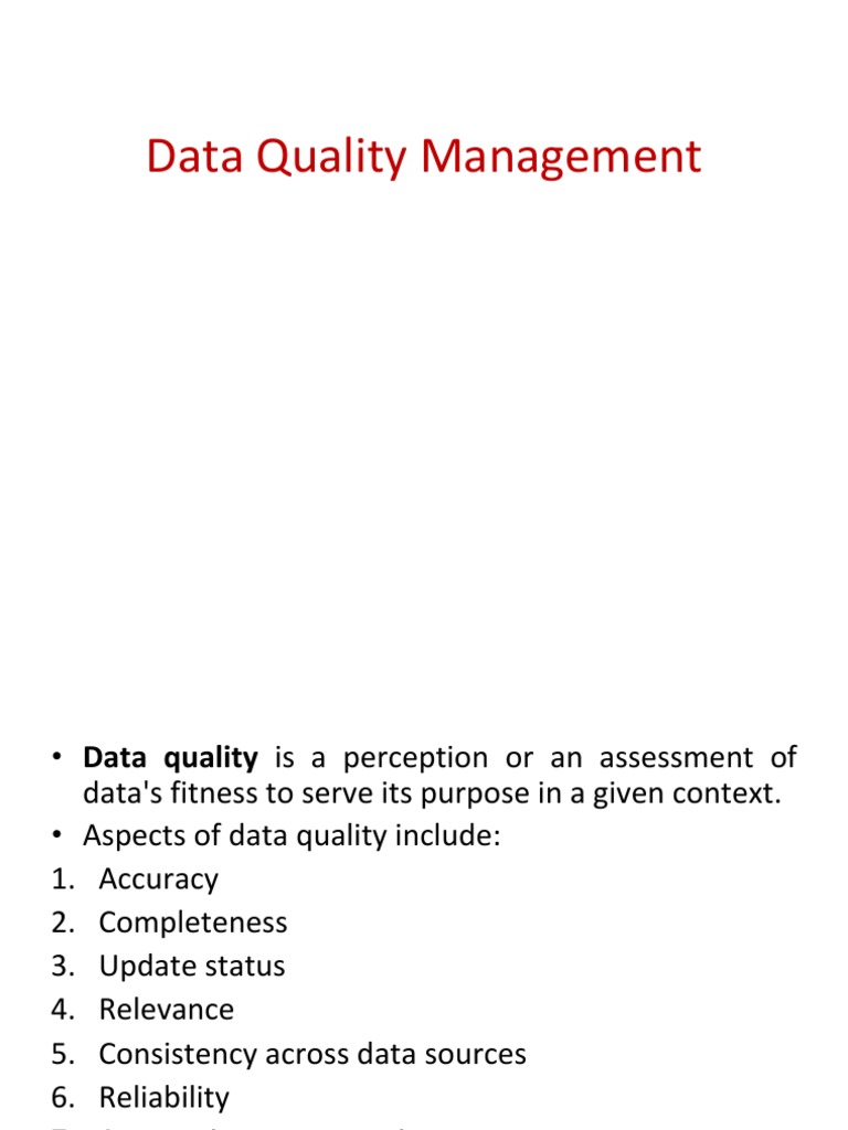 Data Quality MGMT | PDF | Data Quality | Quality Management