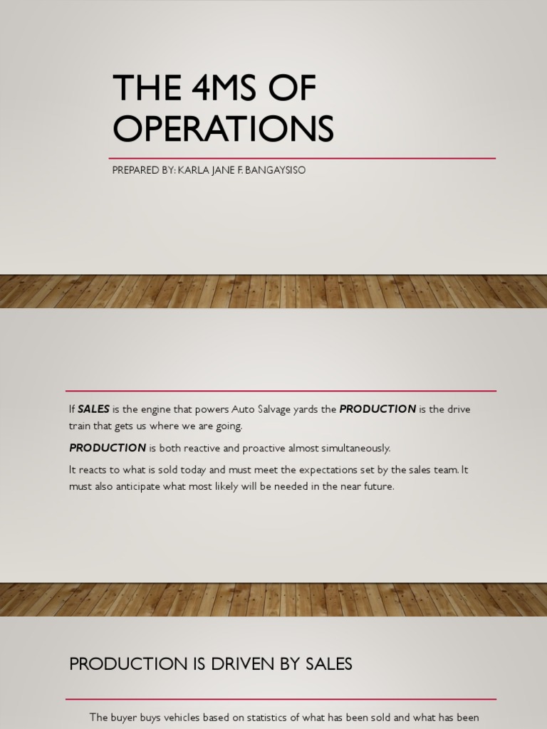 4Ms of Operations Management Explained | PDF | Packaging And Labeling ...