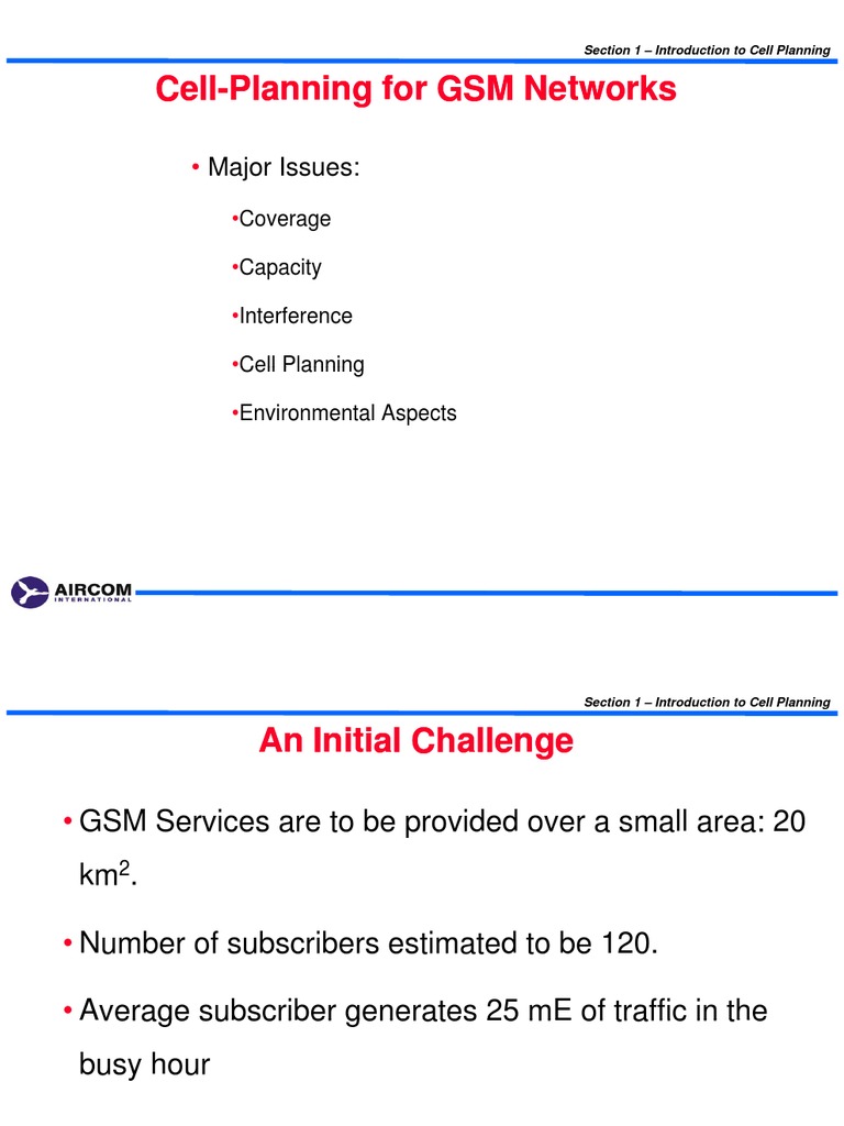 GSM Network Cell Planning Guide | PDF | Technology & Engineering
