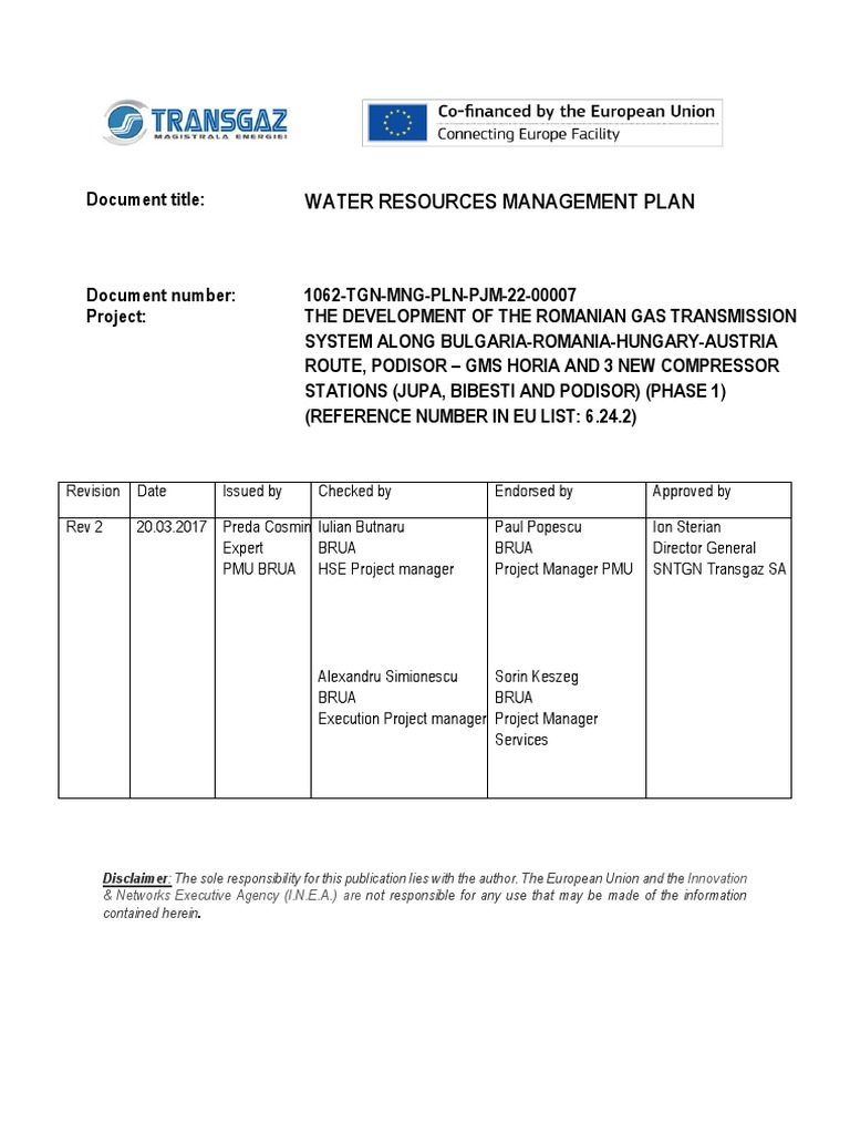 Water Resources Management Plan | PDF | Water Pollution | Drinking Water