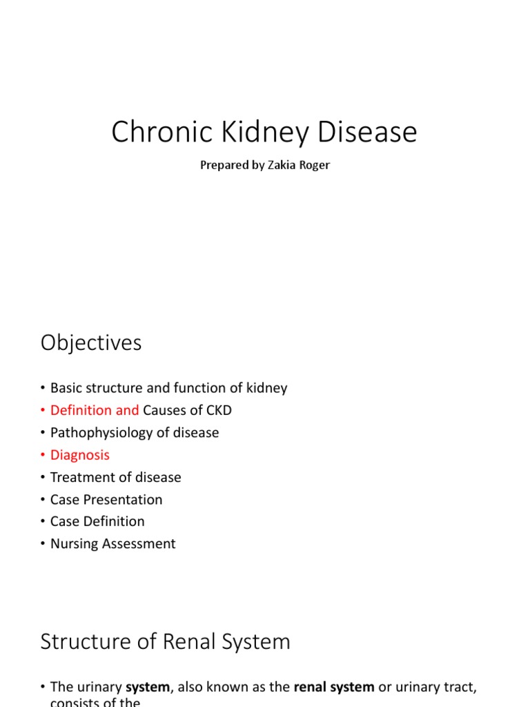 Chronic Kidney Disease: Prepared by Zakia Roger | PDF | Chronic Kidney ...