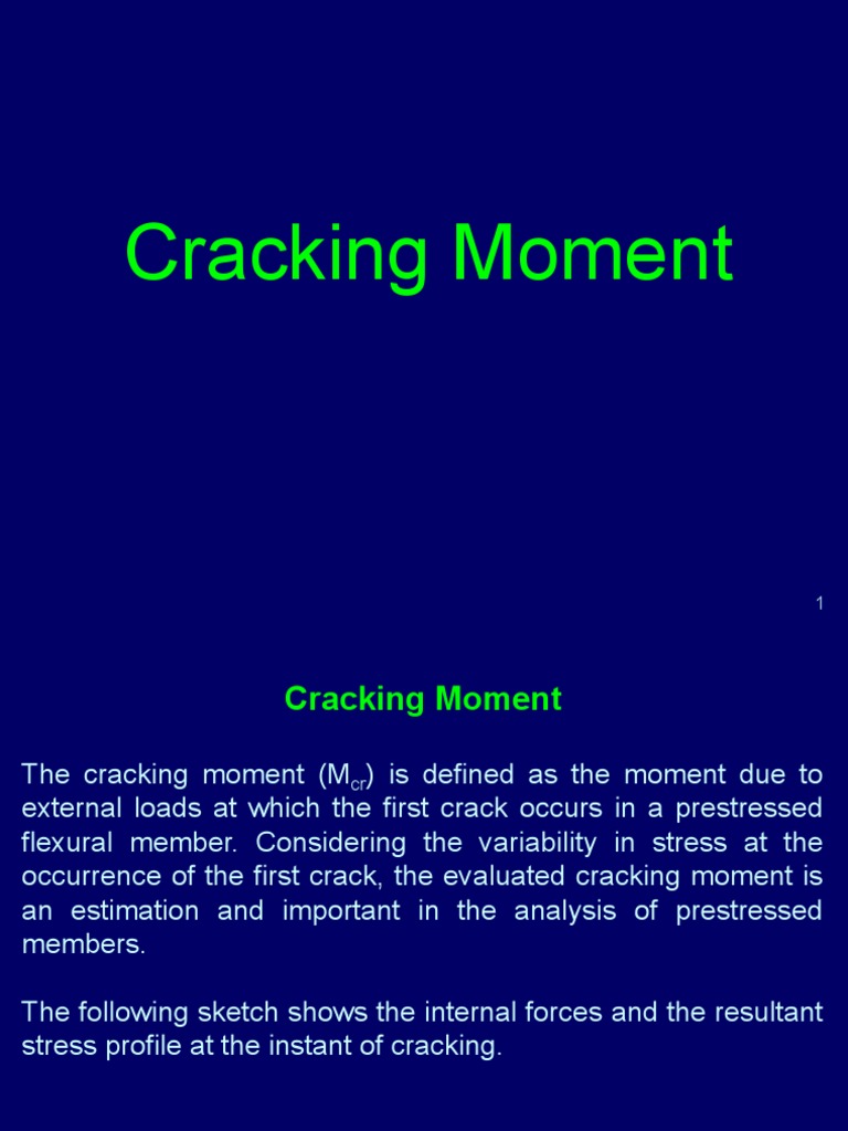 Cracking Moment | PDF | Stress (Mechanics) | Beam (Structure)