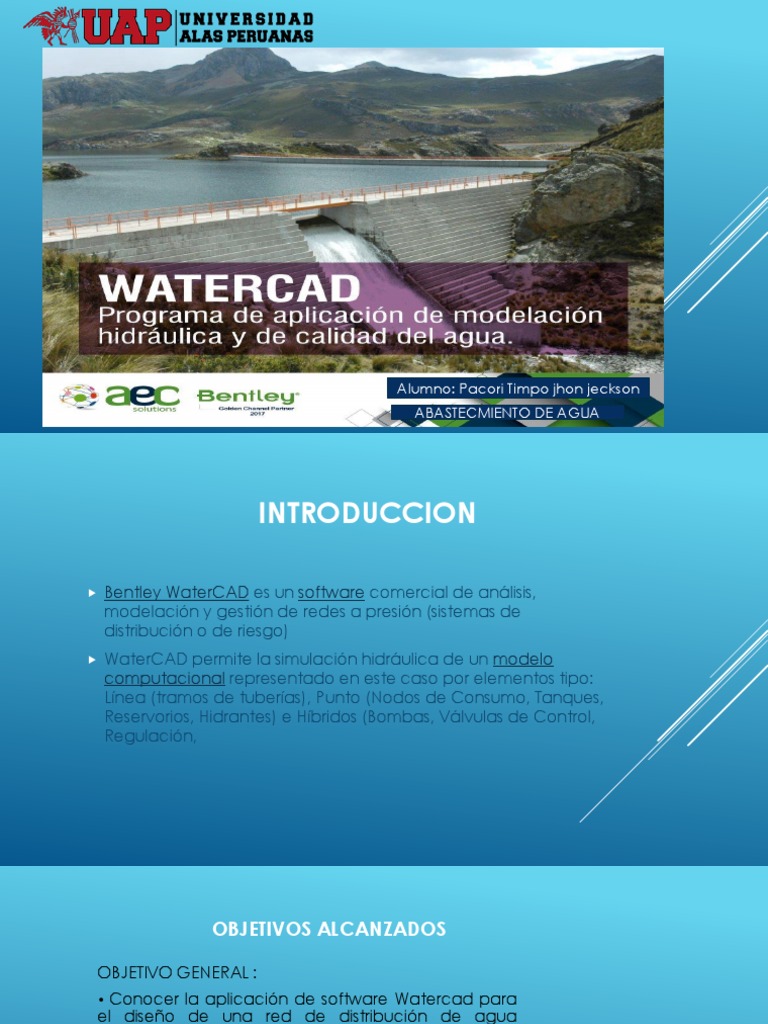 Abastecimiento de Agua Watercad | PDF | Hidráulica | Software