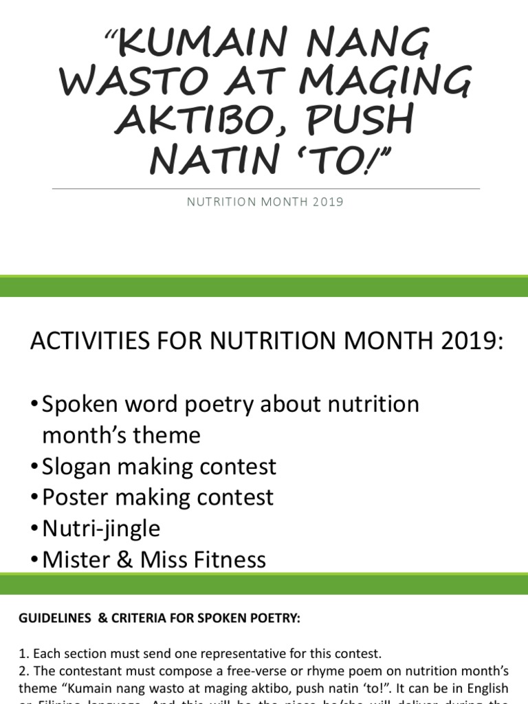 Kumain Nang Wasto at Maging Aktibo | PDF
