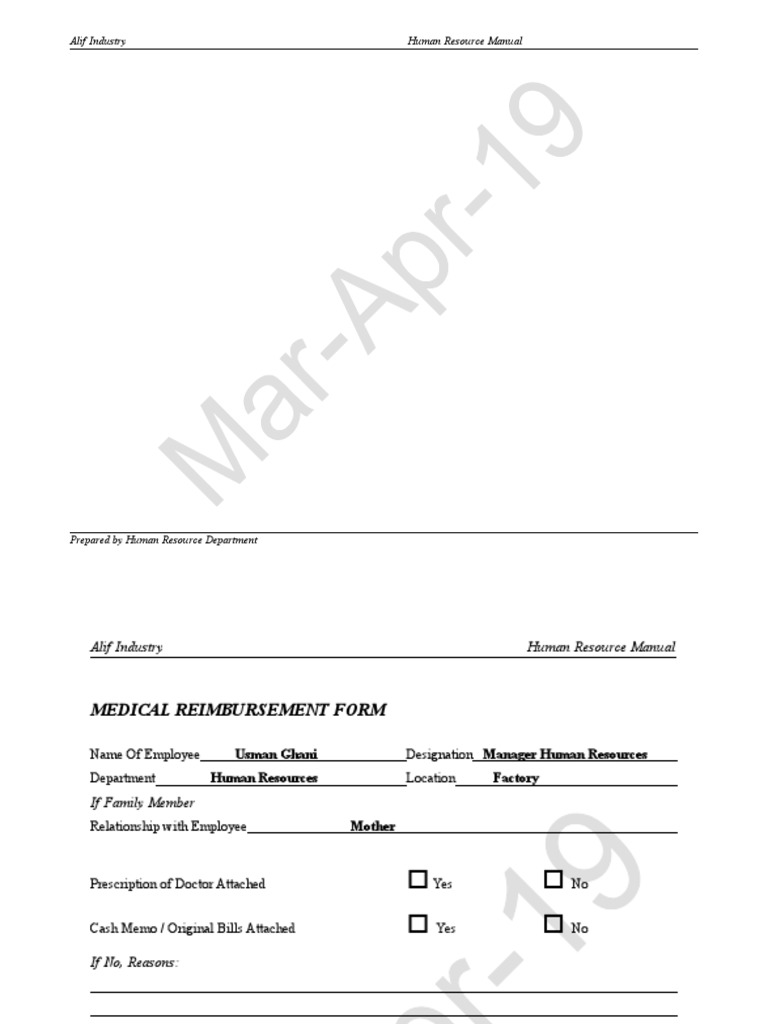 Medical Reimbursement Form | PDF