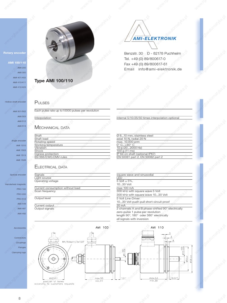 Ami10043 Enkoder Winkelschrittgeber Ami Elektronik Manual PDF | PDF ...
