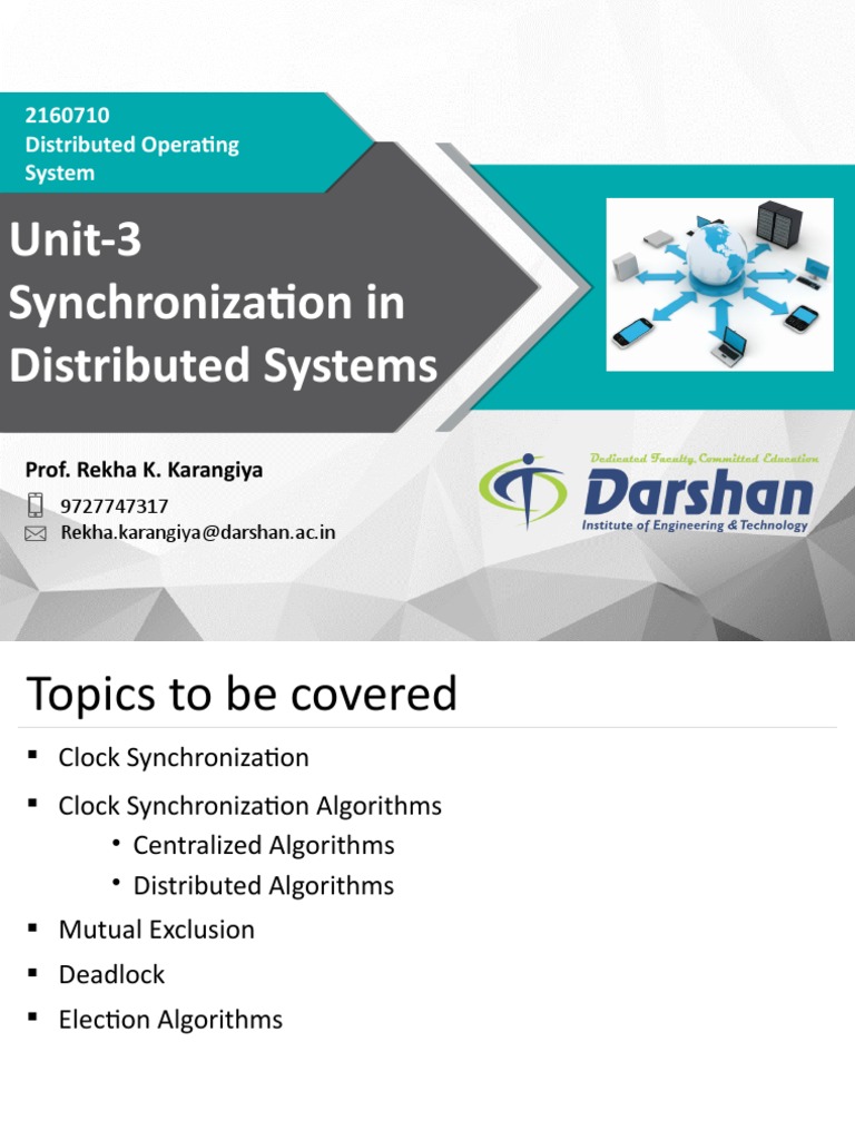 Unit-3 Synchronization in Distributed Systems | PDF | Real Time ...