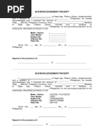 Acknowledgement Receipt - Motor Vehicle | PDF | Law