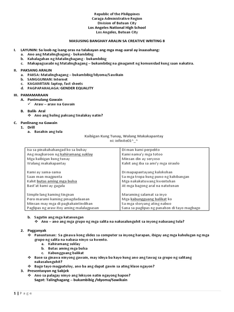 Cw8 Cot LP Idyoma | PDF