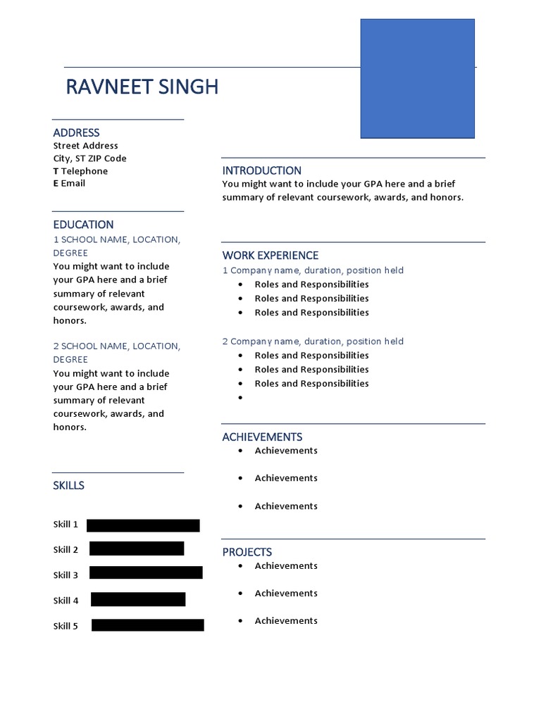 Sample Killer Resume | PDF