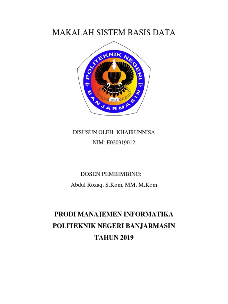 Makalah Sistem Basis Data 2019 | PDF | Bisnis