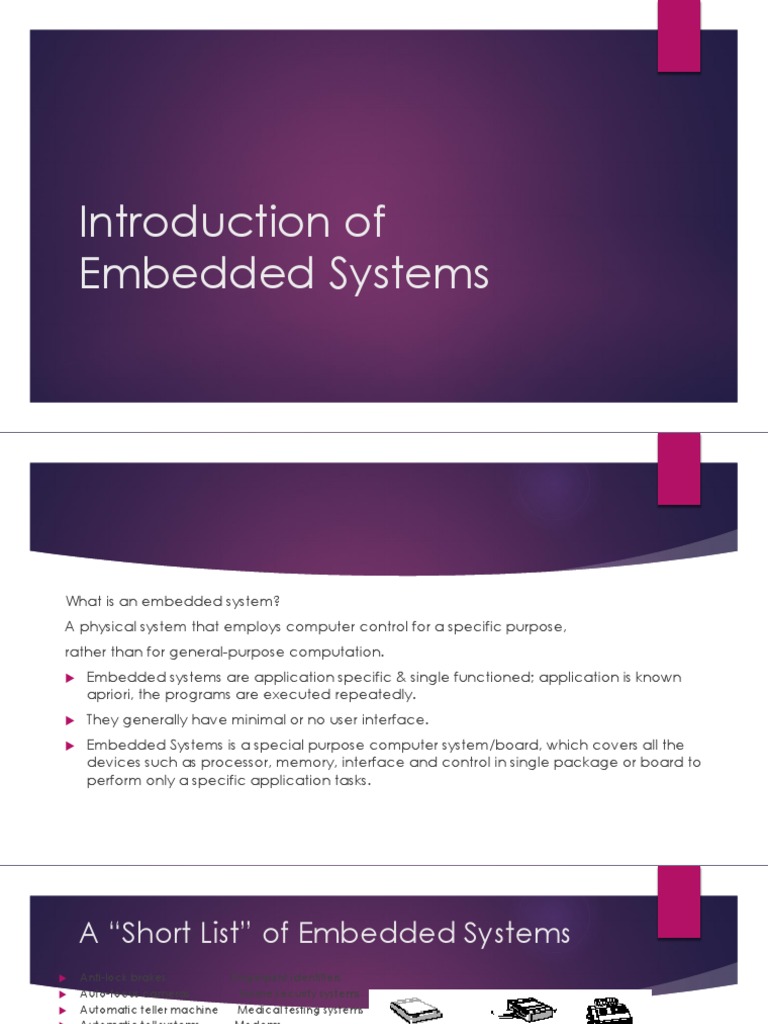 Embedded System Introduction | PDF | Random Access Memory | Read Only ...