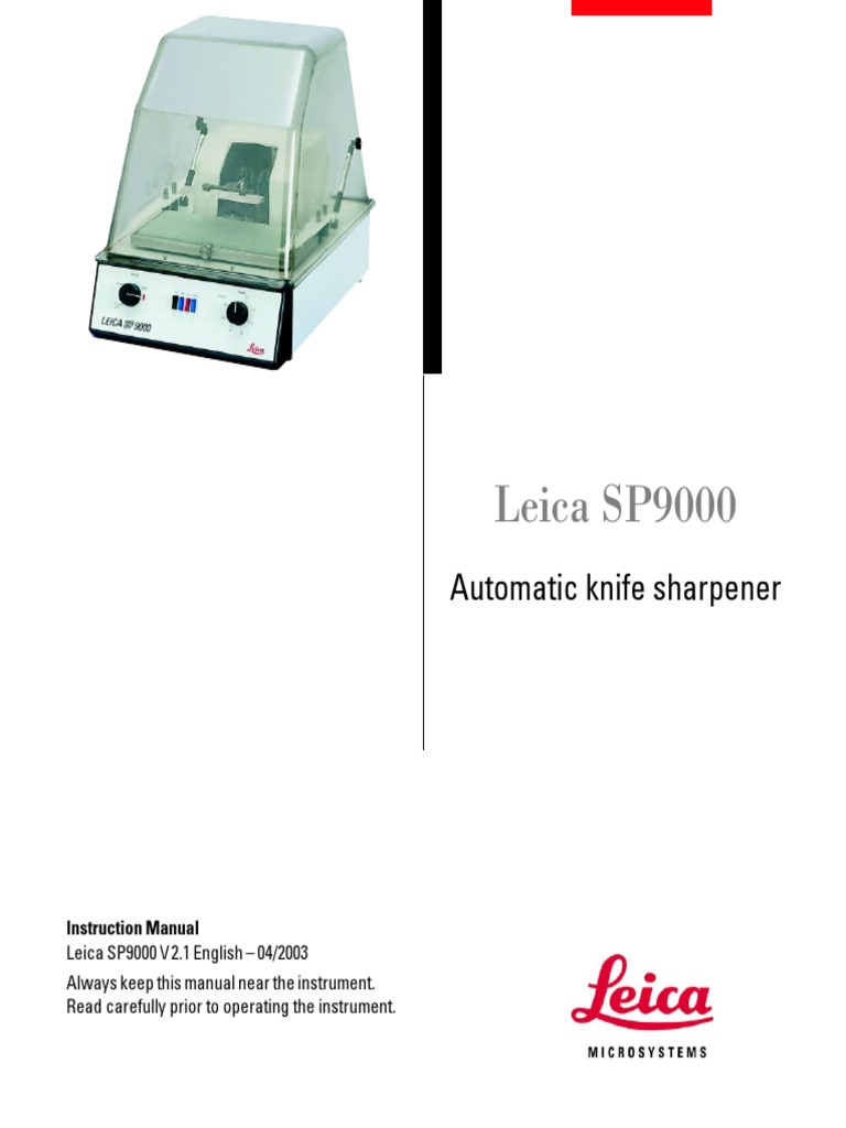 Leica SP9000 Manual en | PDF | Knife | Abrasive