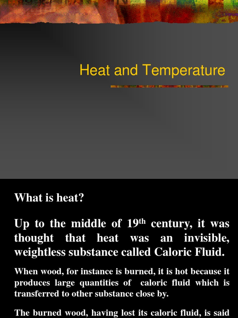 Heat and Temperature | PDF | Heat | Calorie