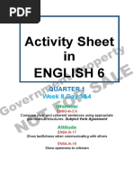 COT-ENGLISH 6 Q4 W4 - Adverbs of Place and Time | PDF | Learning | Cognition